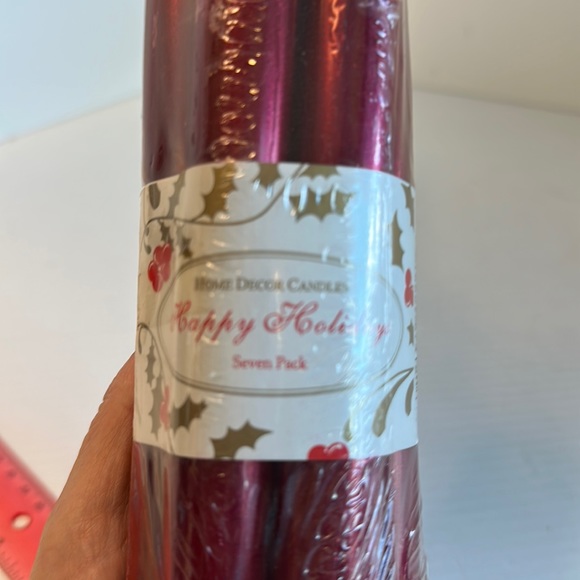 Accents | Vintage Pack Of 7 Cranberry Candles 7 Inches | Poshmark